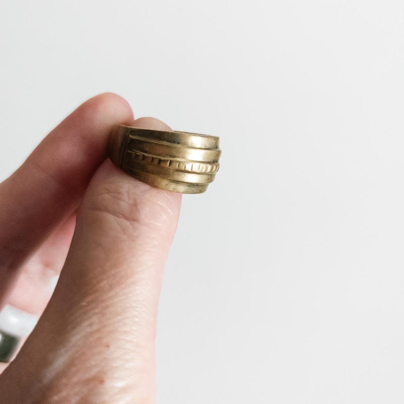 Mens Brass Ring - Etsy UK
