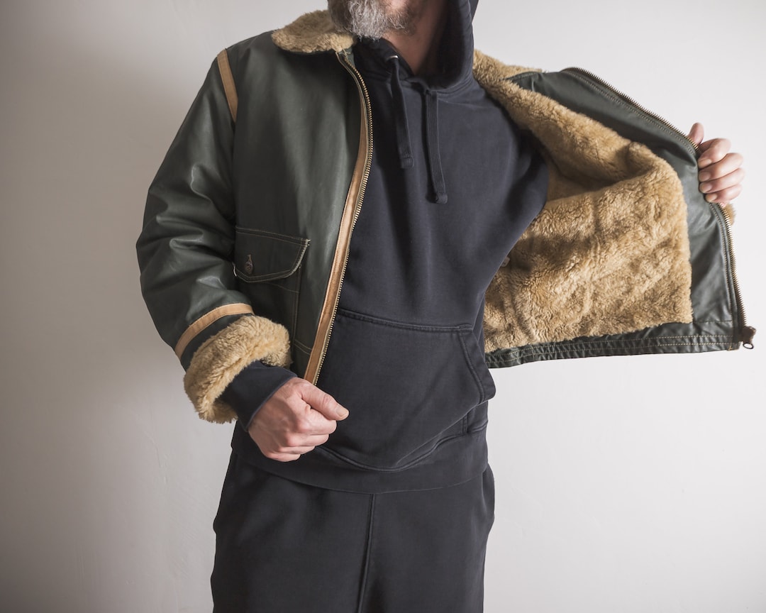 Aviator Jacket Waxed Canvas Cotton Retro Diesel Dmb 1955 Universal ...