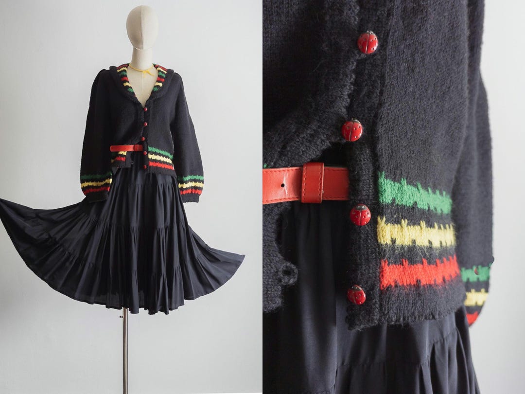 Colorwork Knitting Intarsia Sweater Jacket, Soft Wooly Hand-knit ...