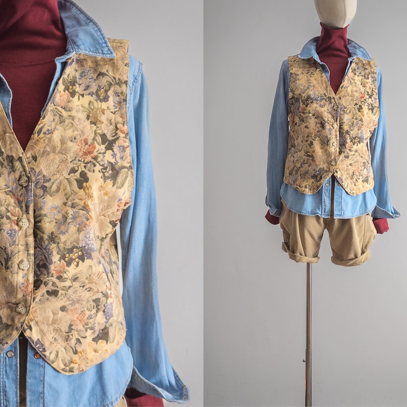 Floral Vest - Etsy