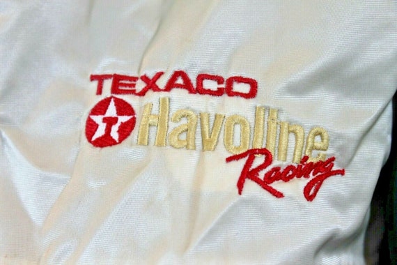 Vintage Mens Texaco Havoline Racing Satin Jacket Blac… - Gem