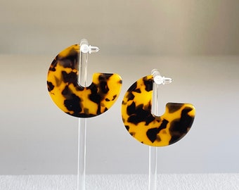 Tortoise Shell Earrings - Etsy