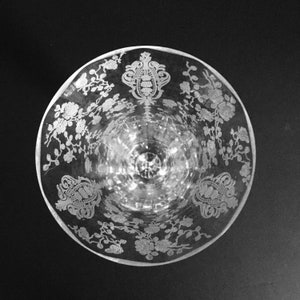 Cambridge Glass Rose Point Vase Crystal Etched Rose Point | Etsy