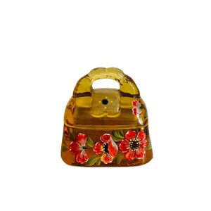 Fenton Amber Flowered Two Piece Trinket Box , Number and Signed Fenton ...