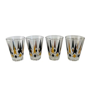 Set of 4 Federal Atomic Double Shot Glasses , MCM Harlequin Atomic Shot ...