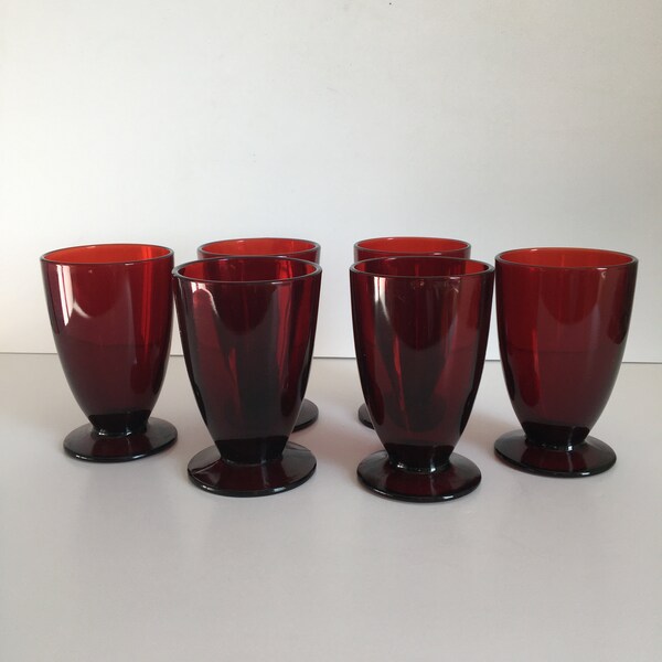 Ruby Red Goblets - Etsy