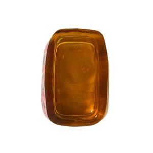 Fenton Amber Flowered Two Piece Trinket Box , Number and Signed Fenton ...