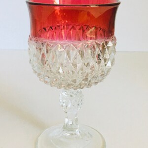 Indiana Glass Kings Crown Ruby Flashed Wine Gobltes , Indiana Glass ...