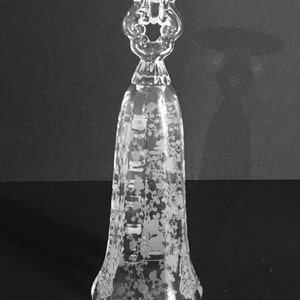 Cambridge Glass Rose Point Vase Crystal Etched Rose Point | Etsy