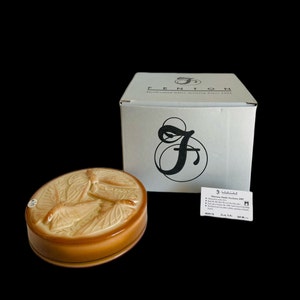Fenton Chocolate Glass Butterfly Bonbon Box , Fenton 100th Anniversary ...