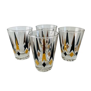 Set of 4 Federal Atomic Double Shot Glasses , MCM Harlequin Atomic Shot ...