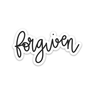 Forgiven Sticker Scripture Quotes Decal Bible Verse Inspired - Etsy