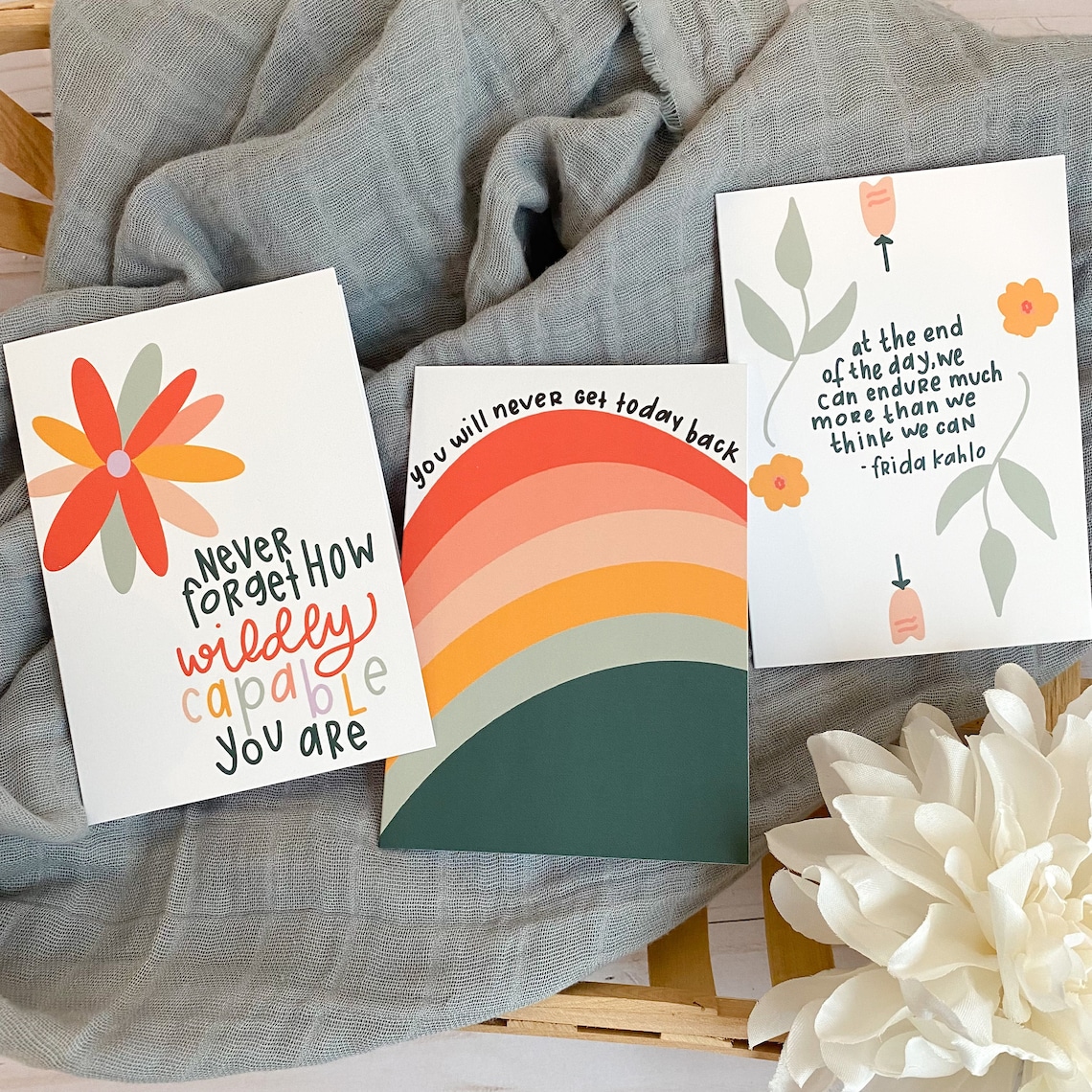 Inspirational Greeting Card Set | Encouraging Quotes Postcards | Set of ...