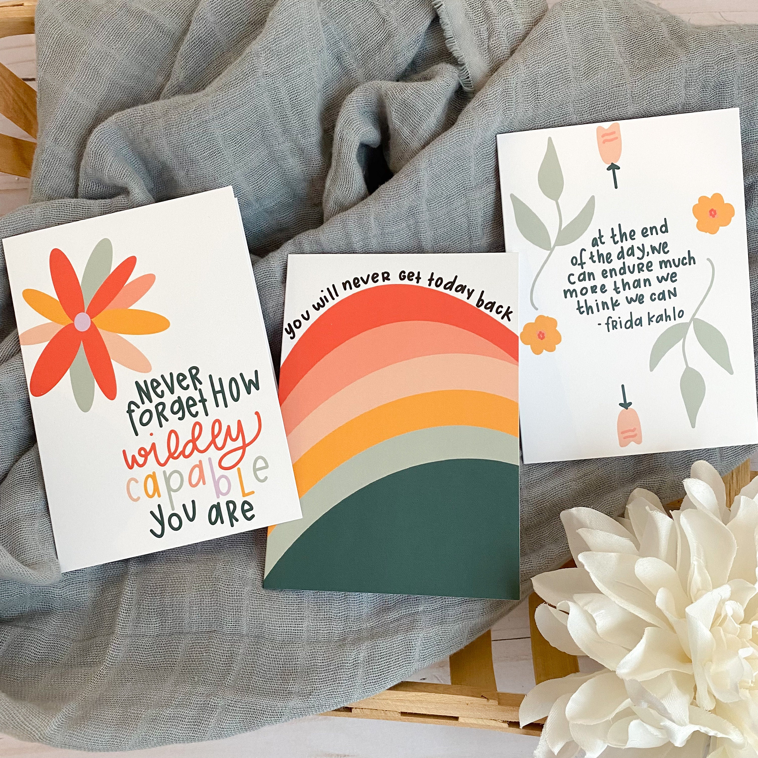 Inspirational Greeting Card Set | Encouraging Quotes Postcards | Set of ...
