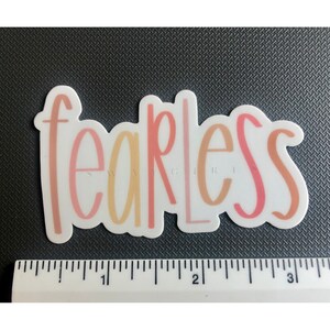 Fearless Sticker No Fear Decal Do Not Be Afraid Sticker | Etsy