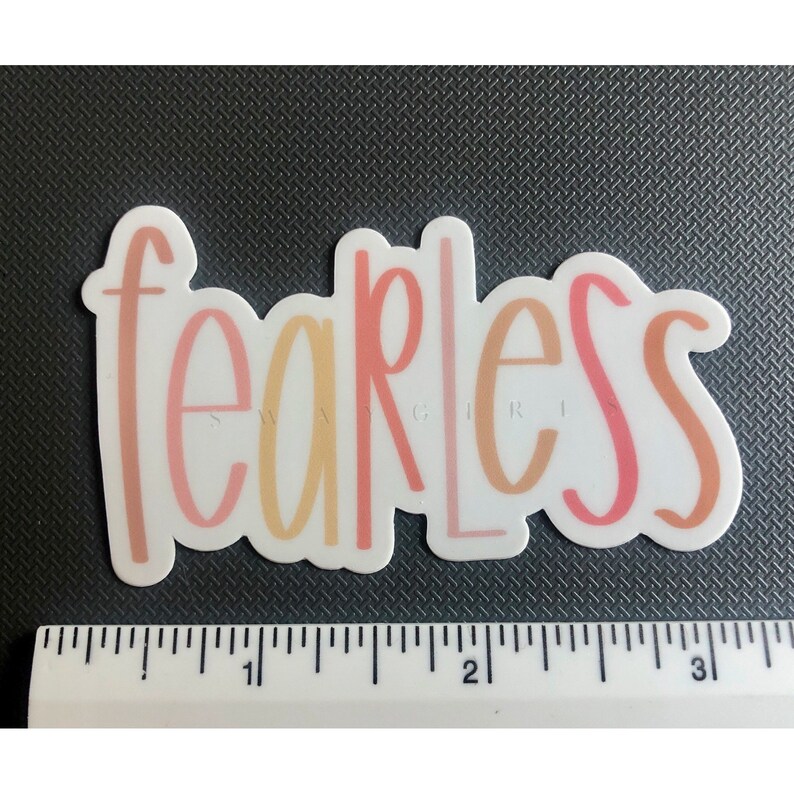 Fearless Sticker No Fear Decal Do Not Be Afraid Sticker | Etsy