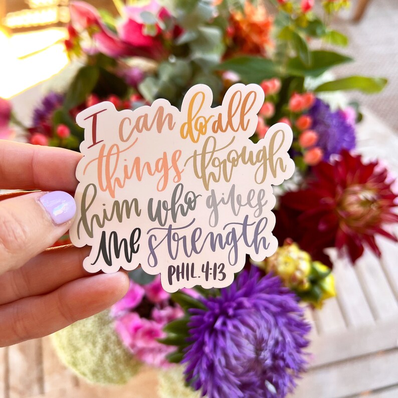 Bible Verse Magnet Christian Fridge Magnet Philippians - Etsy