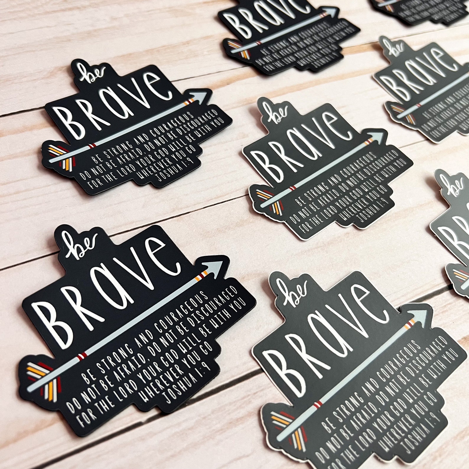 Christian Stickers Faith Decals Religious Art Be Brave - Etsy