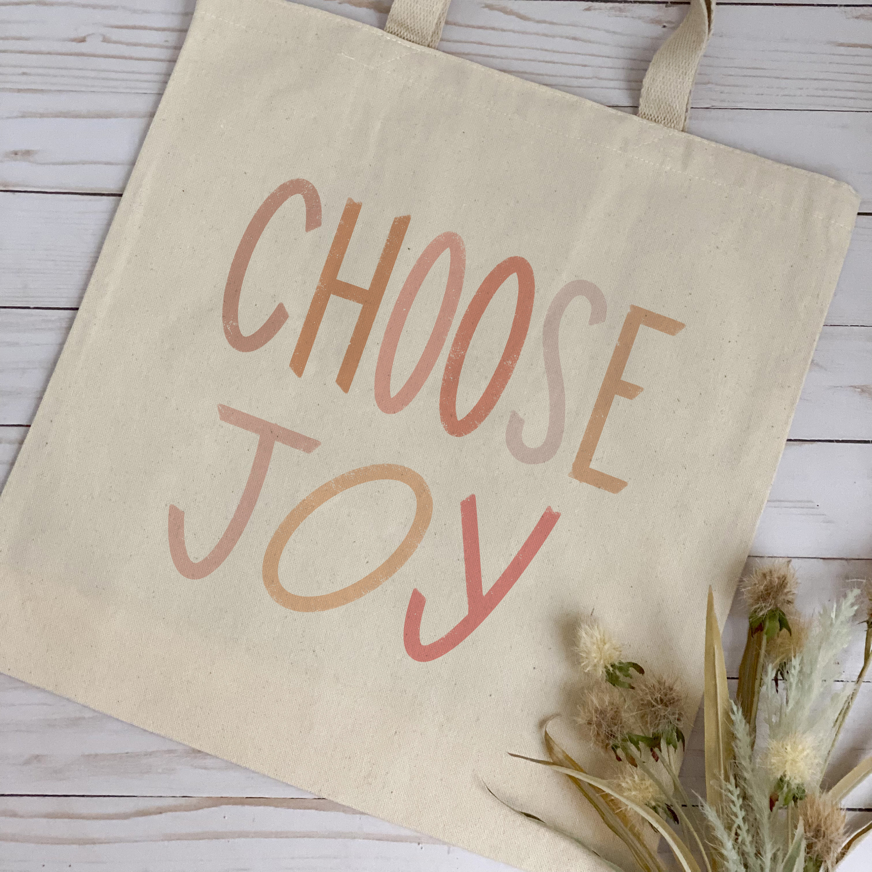 Choose Joy Tote Bag: Inspirational Reusable Shopping Bag - Etsy
