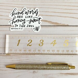 Christian Stickers | Be Kind Sticker | Kind Words Are Like Honey ...