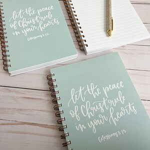Spiral Notebooks Soft Cover Journal Faith Notebook Peace - Etsy