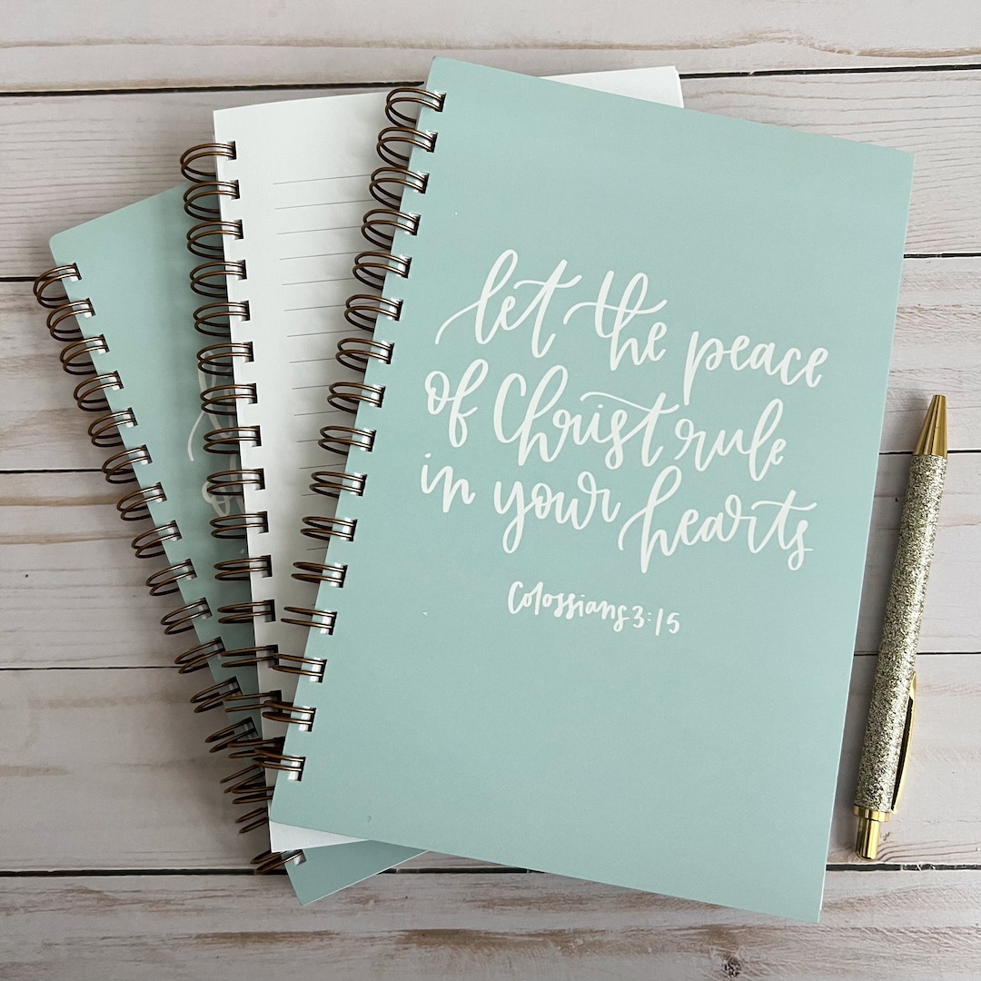 Spiral Notebooks Soft Cover Journal Faith Notebook Peace - Etsy