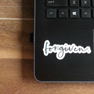 Forgiven sticker Scripture quotes decal Bible verse | Etsy