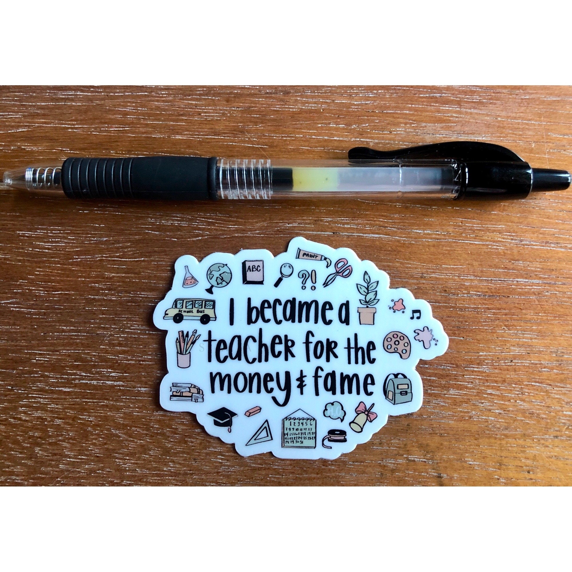 Teacher sticker Funny student teacher gifts Back to school | Etsy