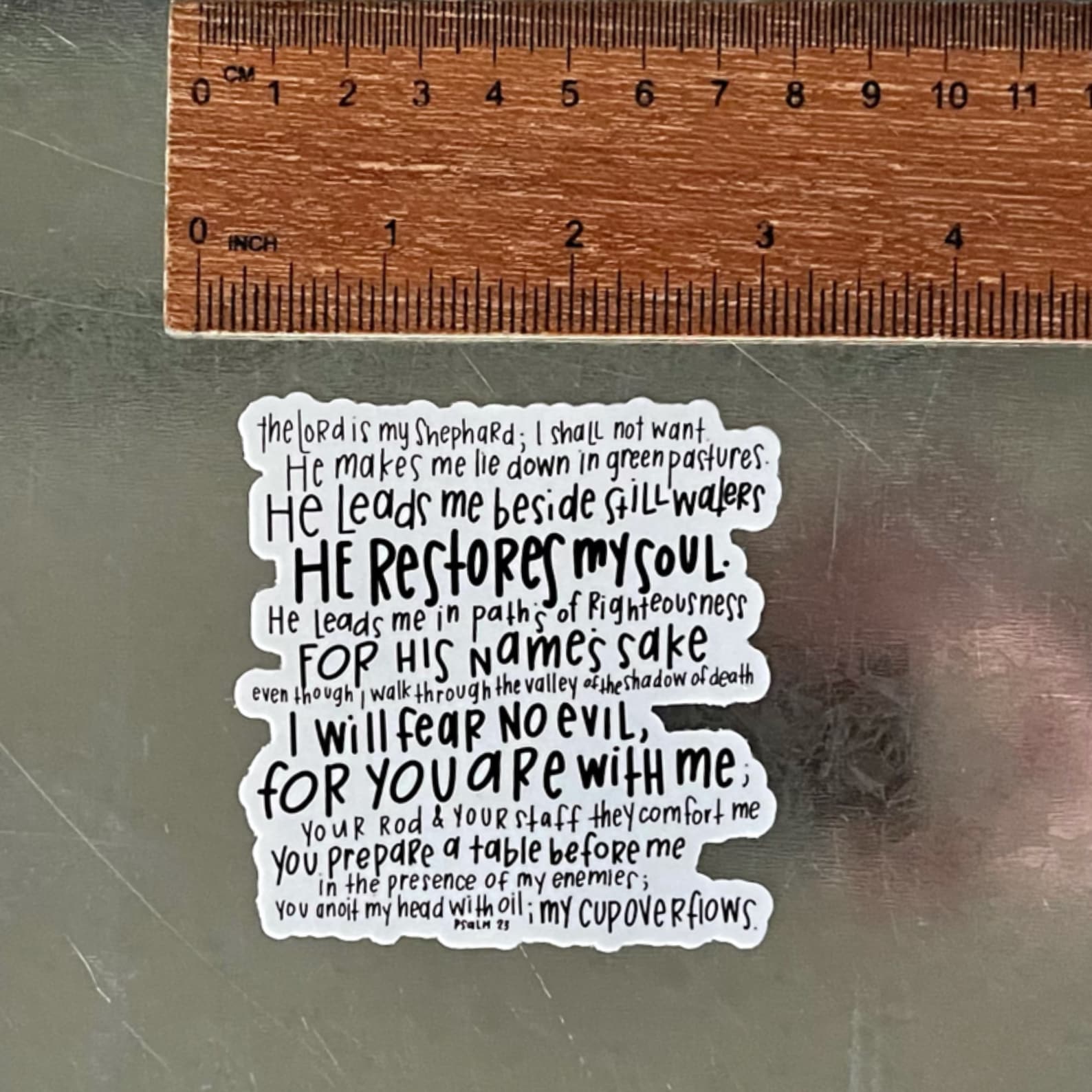 Faith Stickers Christian Stickers Psalm 23 Sticker About - Etsy