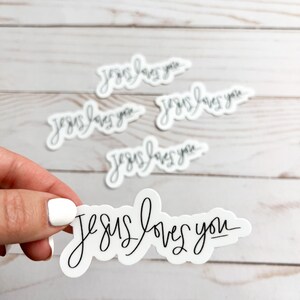 Jesus Loves You Sticker Faith Decal Religious Christian Bible Verse ...