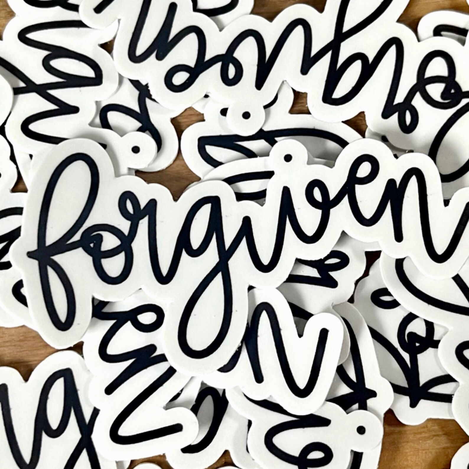 Forgiven Sticker Scripture Quotes Decal Bible Verse | Etsy