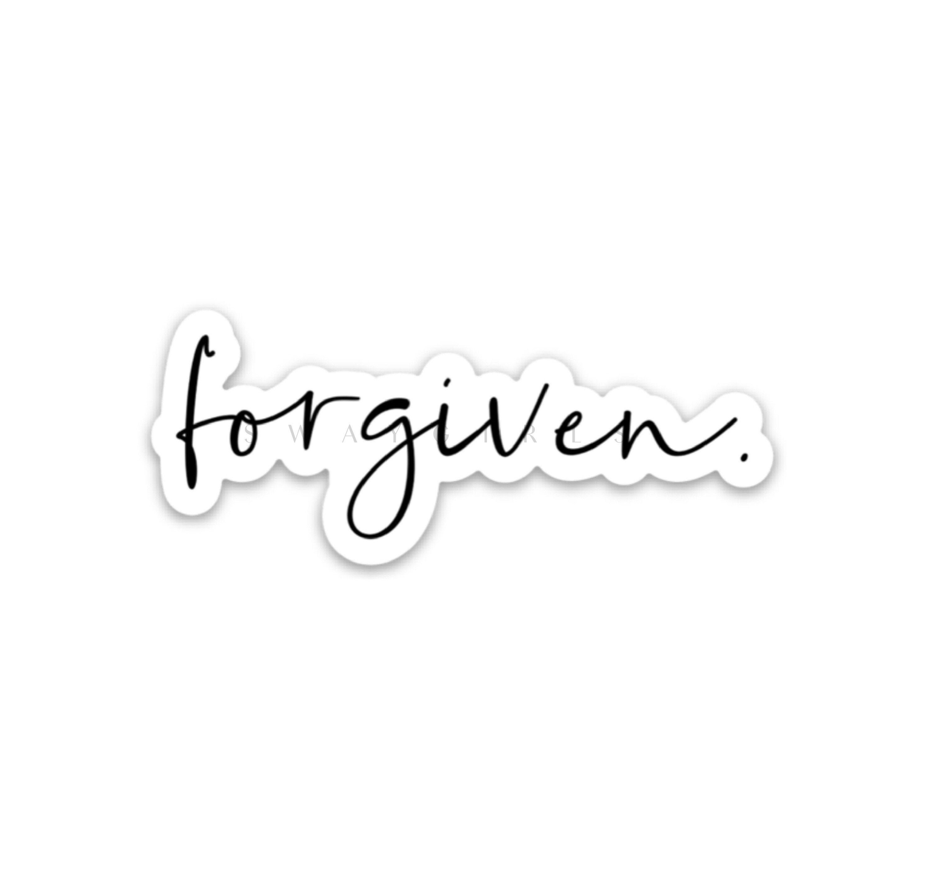 Forgiven sticker Scripture quotes decal Bible verse | Etsy