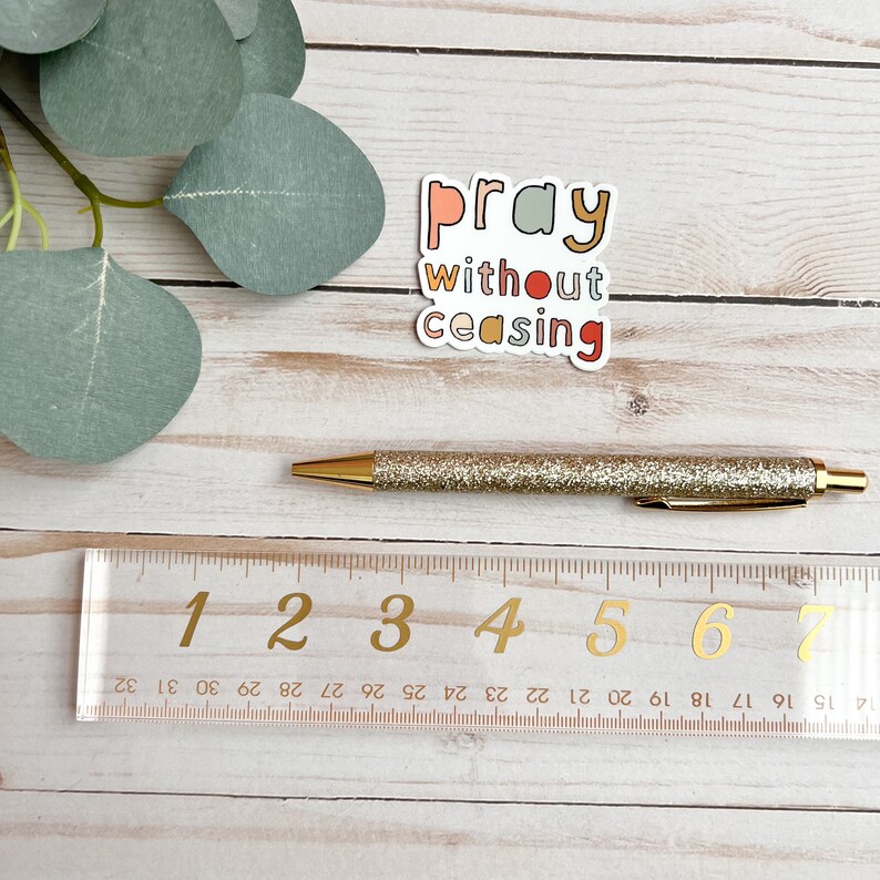 Pray Without Ceasing Sticker Faith Decals Bible Verses - Etsy