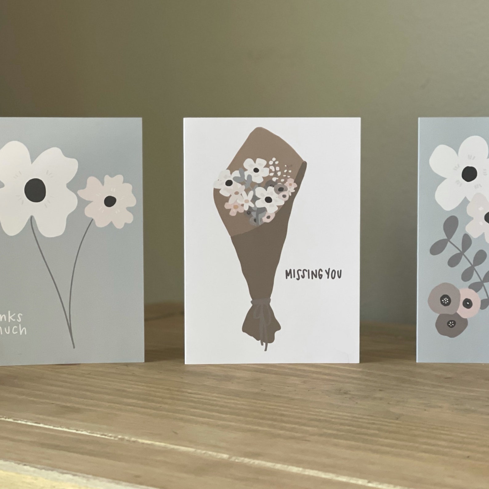 Handmade greeting cards Blank inside Set of 5 cards | Etsy