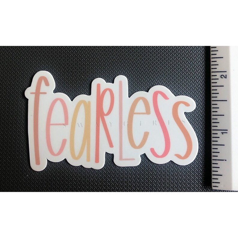 Fearless Sticker No Fear Decal Do Not Be Afraid Sticker | Etsy