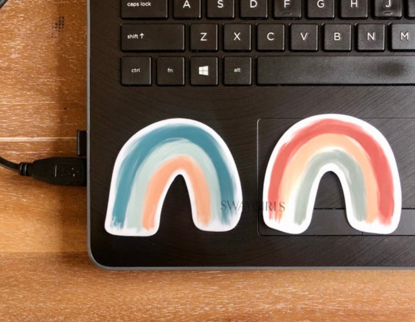 Pastel Rainbow Sticker Waterproof Vinyl Stickers for Laptop | Etsy