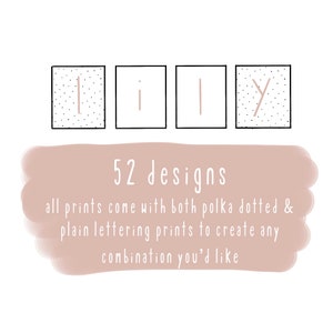 Nursery Printable Wall Art | Set of 52 Letters Alphabet | Personalized ...