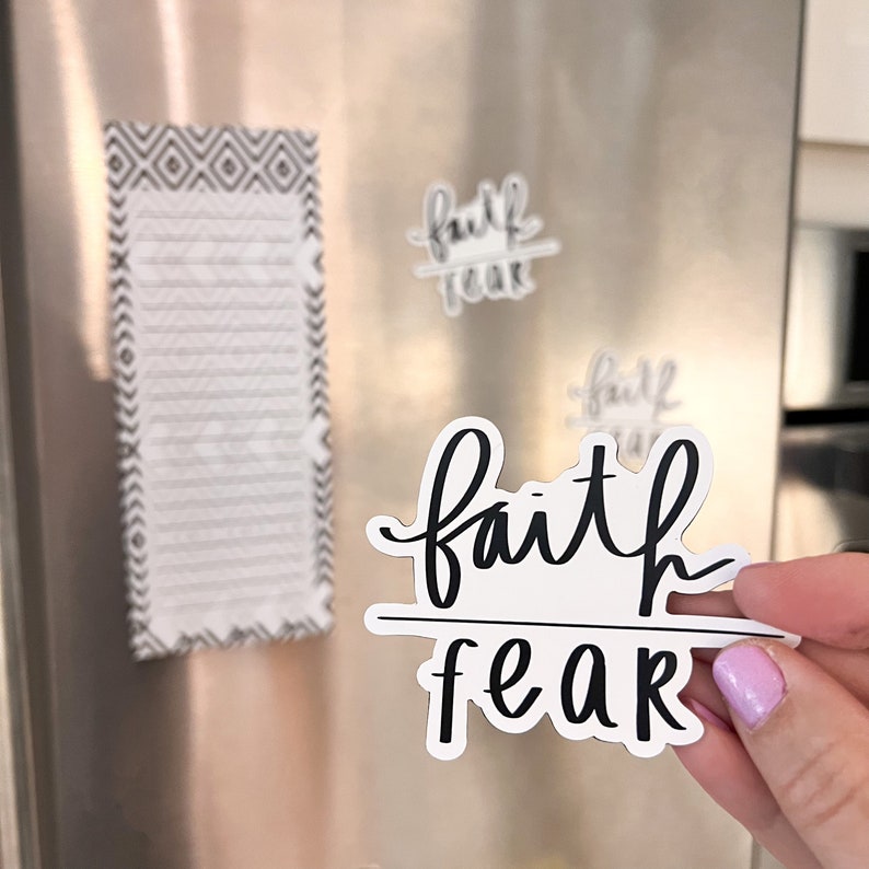 Faith Over Fear Magnet Christian Fridge Magnets Faith - Etsy
