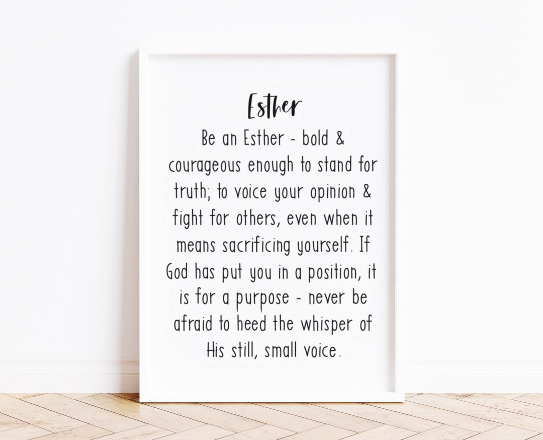 Esther Prints, Christian Printable Wall Art, Inspirational Printable ...