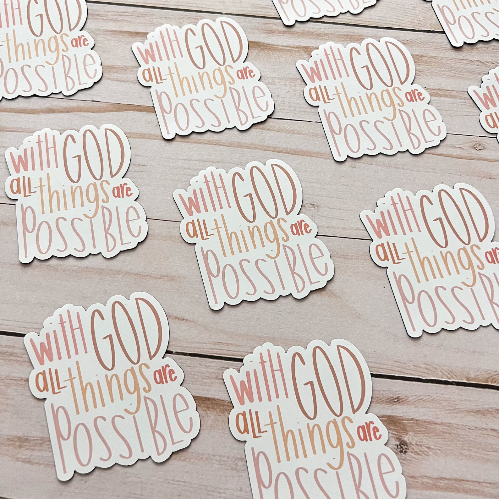 Christian Magnet Bible Verse Fridge Magnet With God All - Etsy