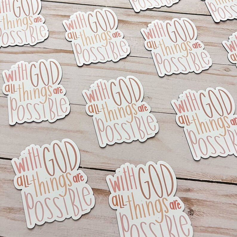 Christian Magnet Bible Verse Fridge Magnet With God All - Etsy
