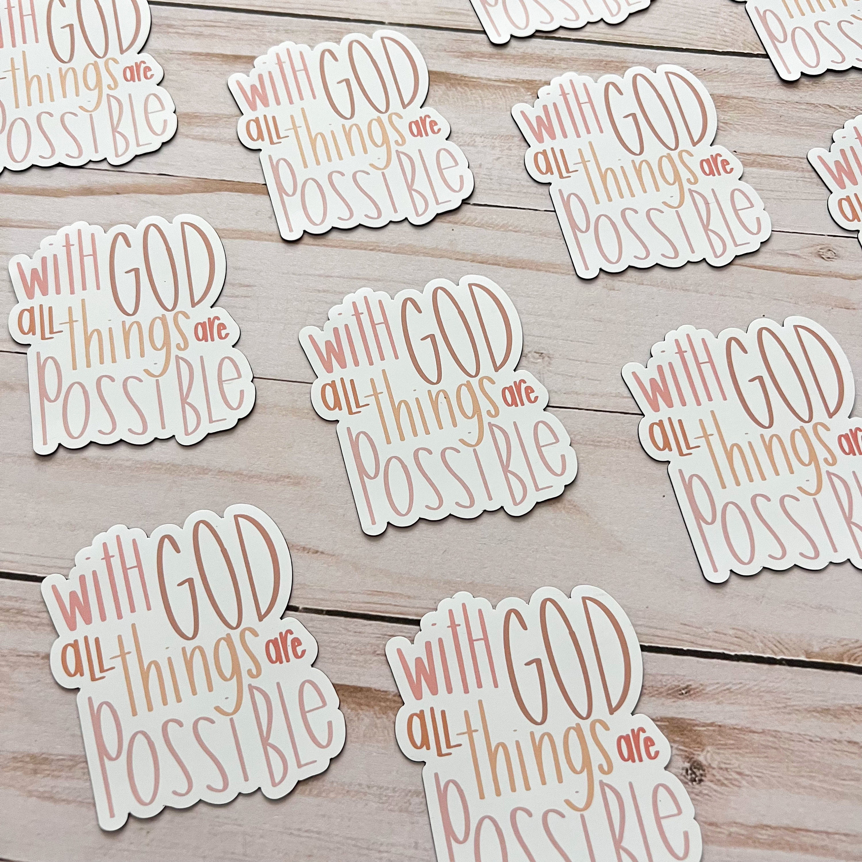 Christian Magnet | Bible Verse Fridge Magnet | With God All Things Are ...
