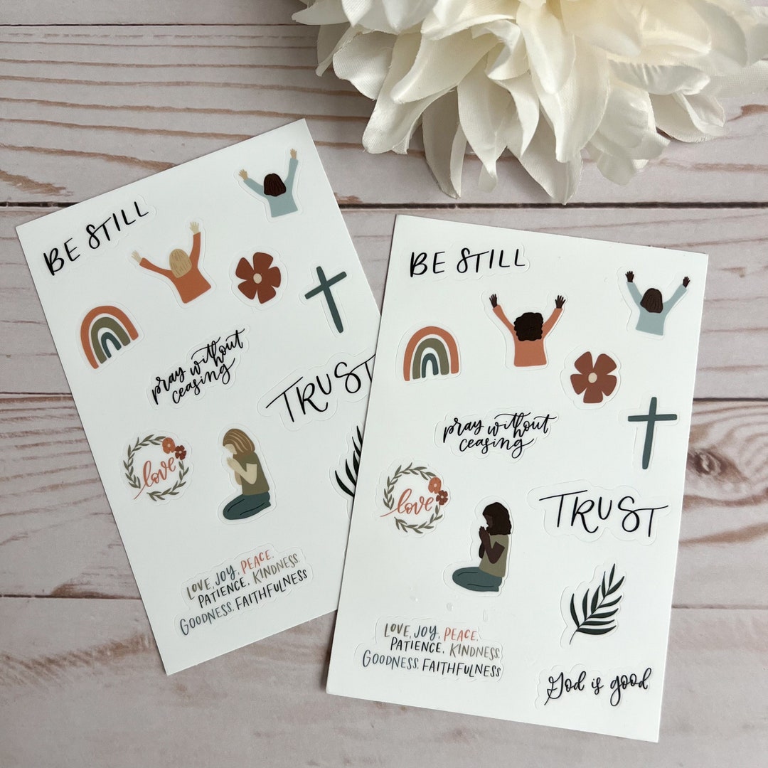 Christian Sticker Sheet: Bible Journaling, Faith Stickers - Etsy