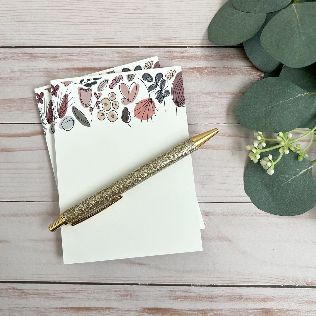 Cute Notepad to Do List Custom Notepads Floral Notes Handmade Note Pads ...