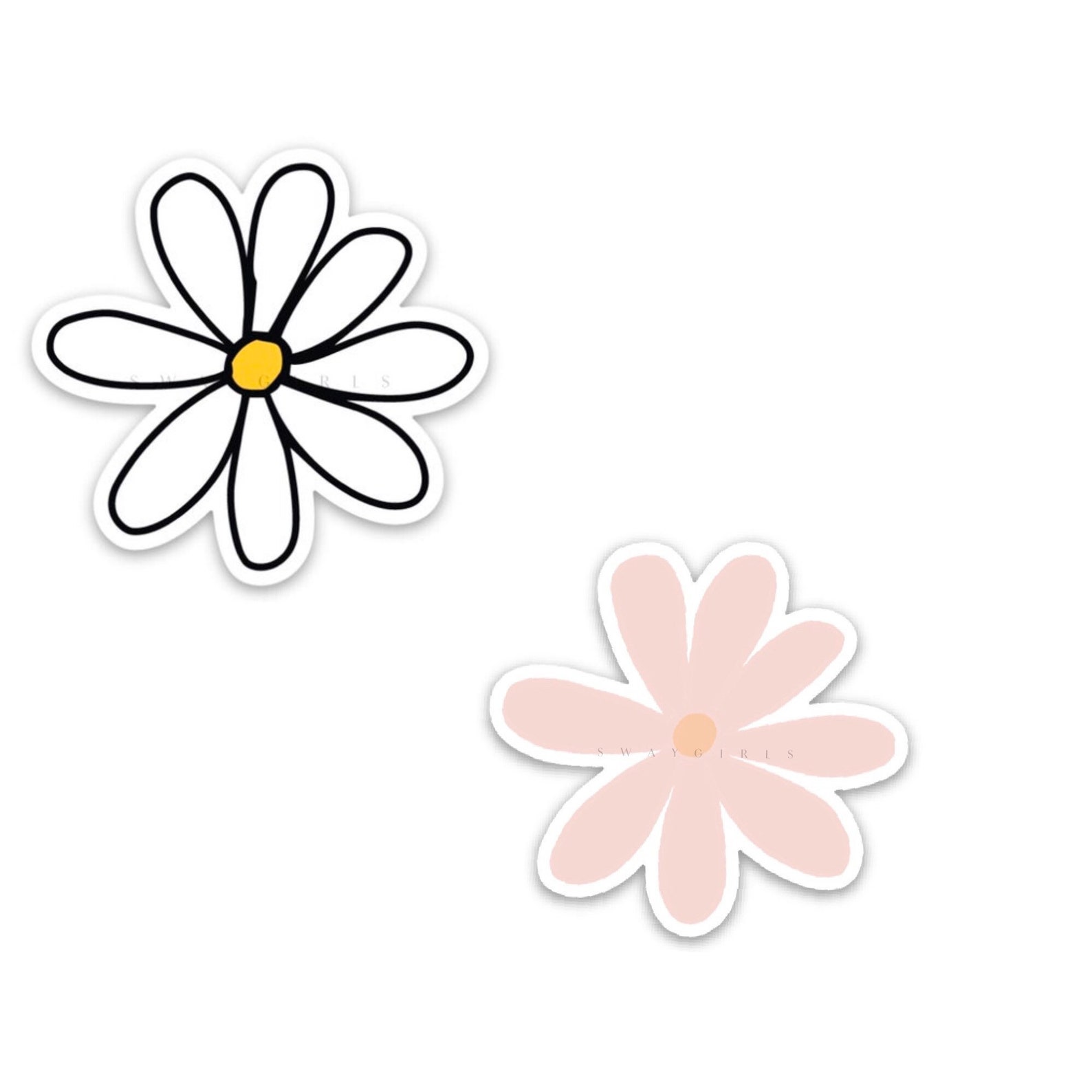 Daisy Sticker Flower Stickers Waterproof Vinyl Stickers - Etsy