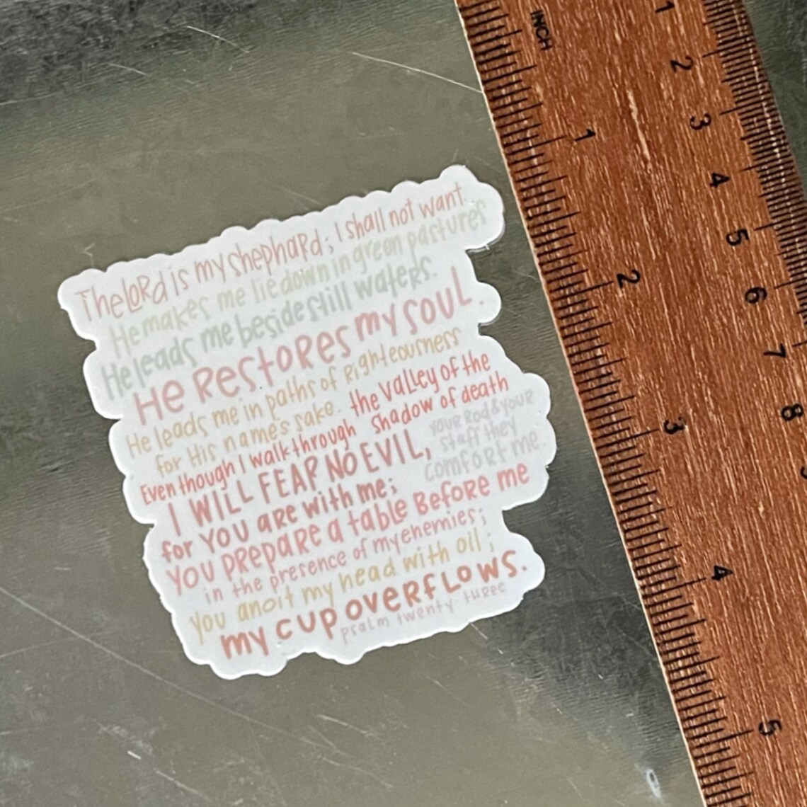 Psalm 23 sticker Christian stickers Religious faith decals | Etsy