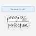 Sticker Quotes Inspirational Decals Waterproof Stickers Progress Over ...