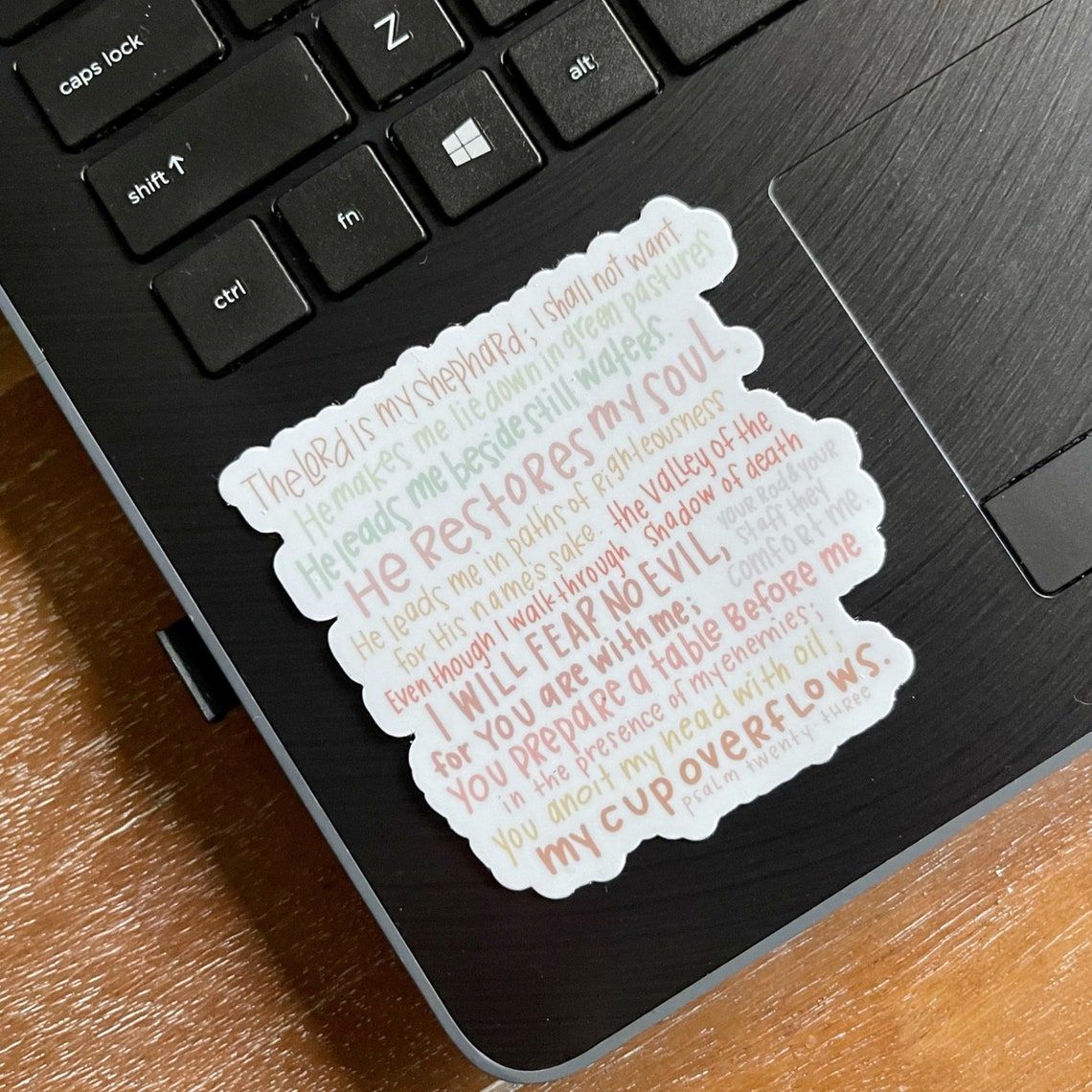 Psalm 23 sticker Christian stickers Religious faith decals | Etsy