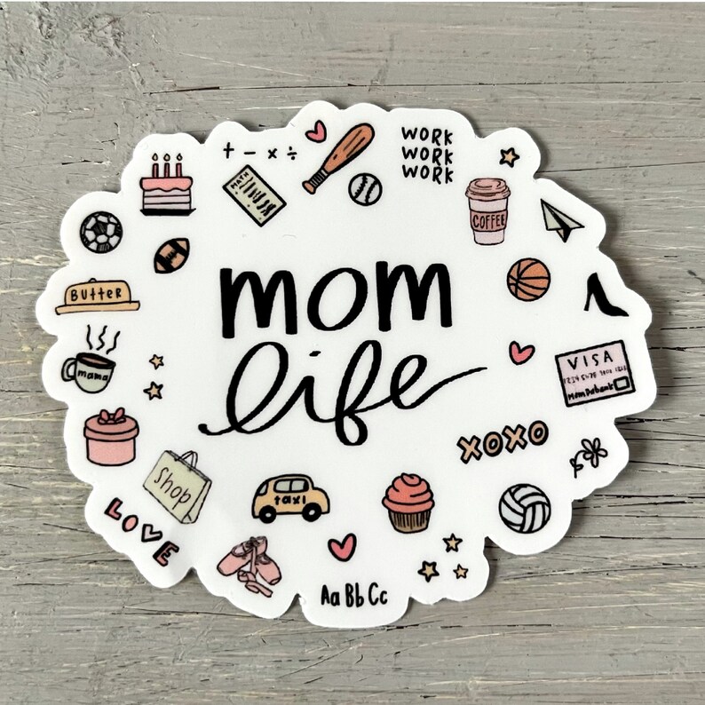 Mom Sticker | Mom Life Decal | Vinyl Waterproof Stickers for a Hydro ...