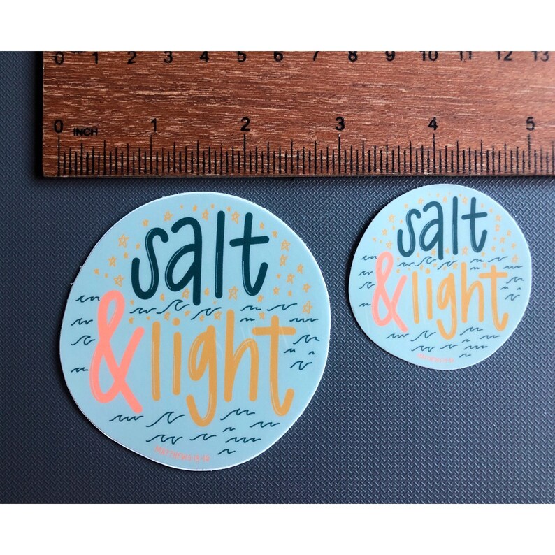 Salt & Light Christian faith sticker Bible verse quotes | Etsy